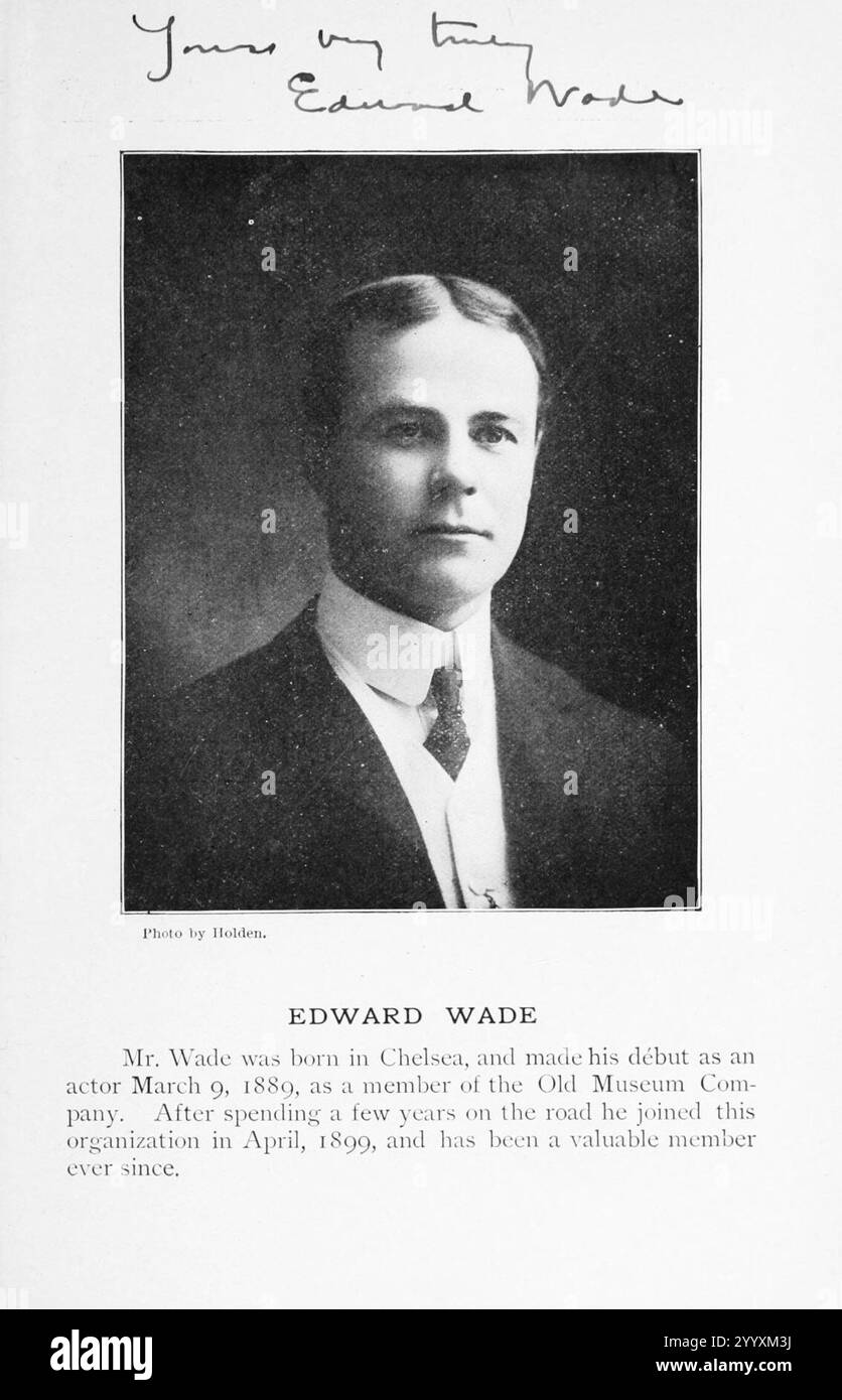 Edward Wade, stage actor Stock Photo - Alamy