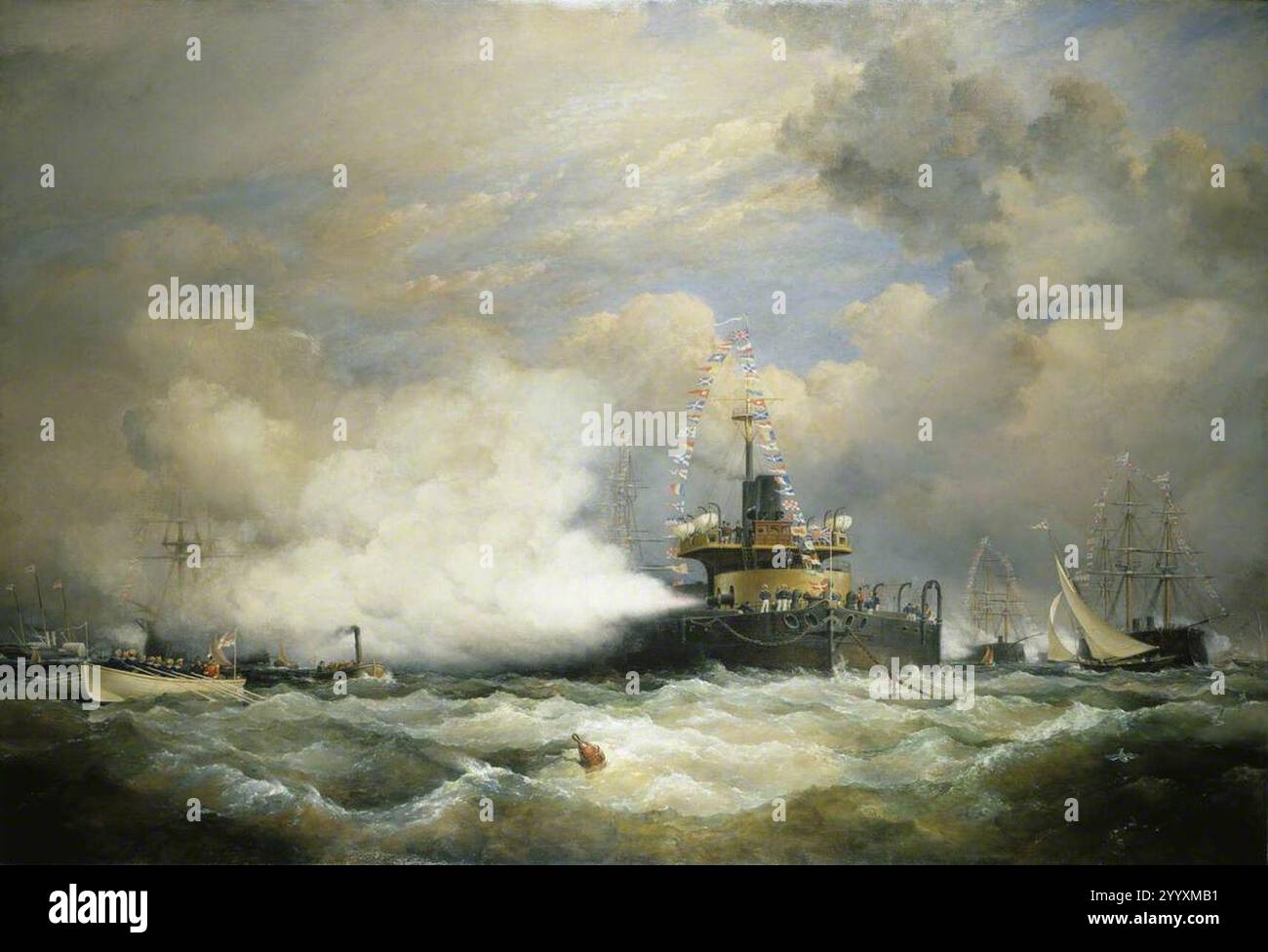 Edward William Cooke (1811-1880) - HM Turret Ship 'Devastation' at ...