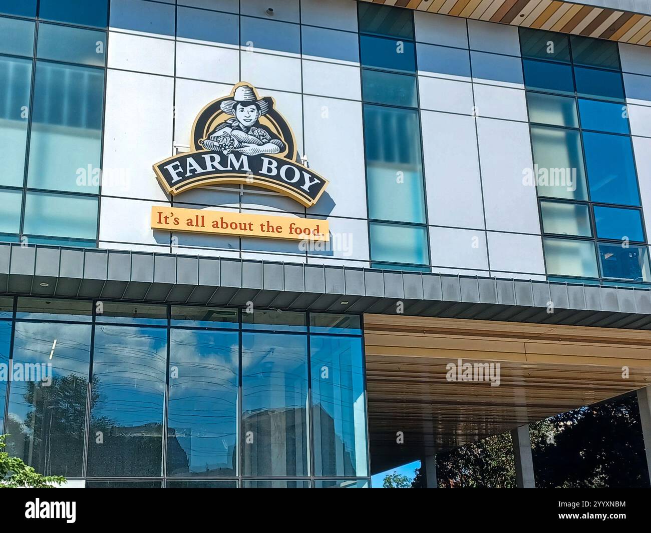Toronto, Canada – July 30, 2024: View the Farm Boy retail store logo on ...