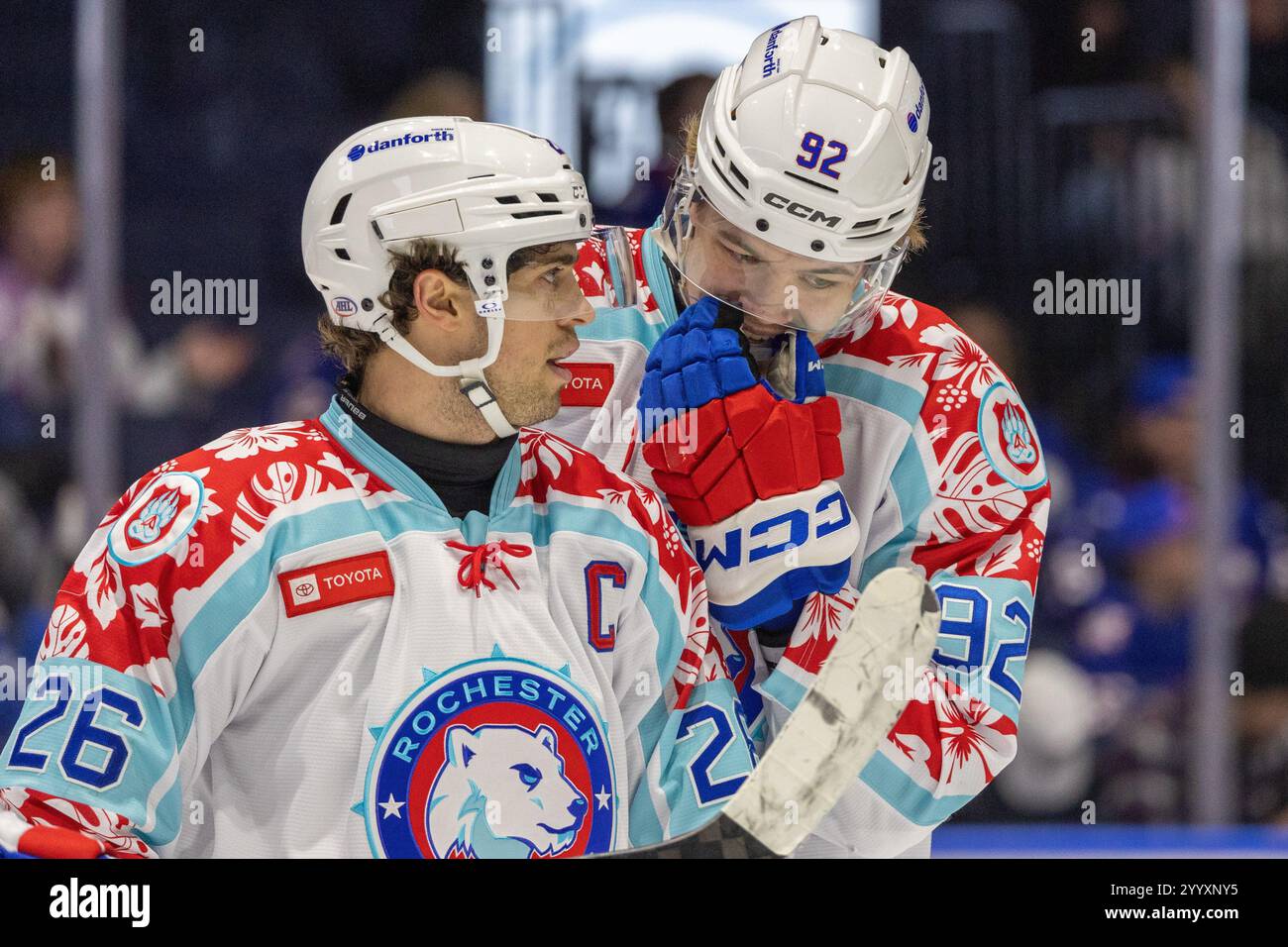 Rochester, New York, USA. 20th Dec, 2024. Rochester Americans forward ...