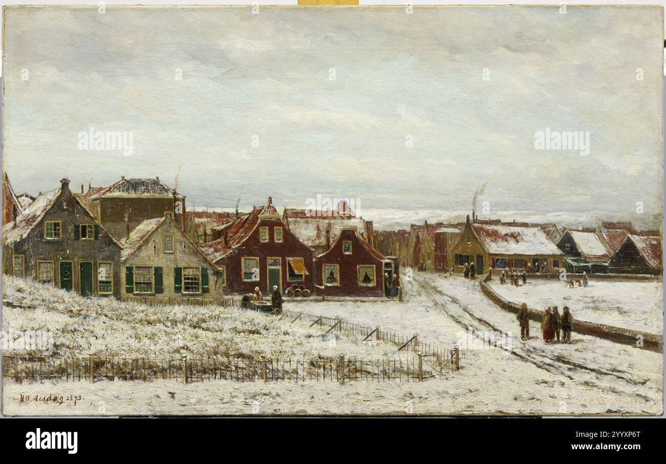 Een buurtje te Scheveningen, Winter by HW Mesdag Stock Photo - Alamy