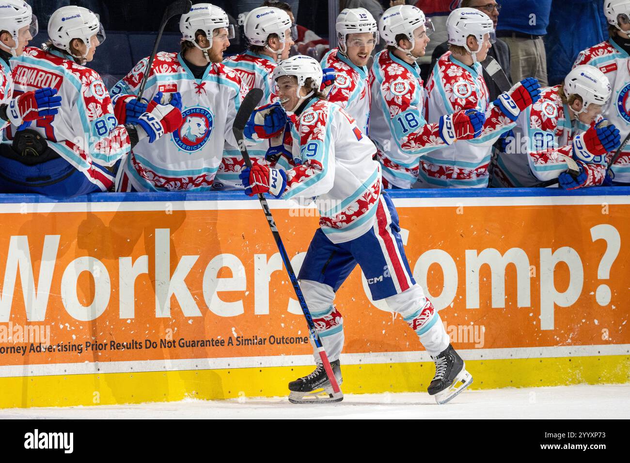 Rochester, New York, USA. 20th Dec, 2024. Rochester Americans forward ...