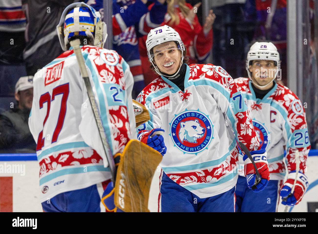 Rochester, New York, USA. 20th Dec, 2024. Rochester Americans forward ...