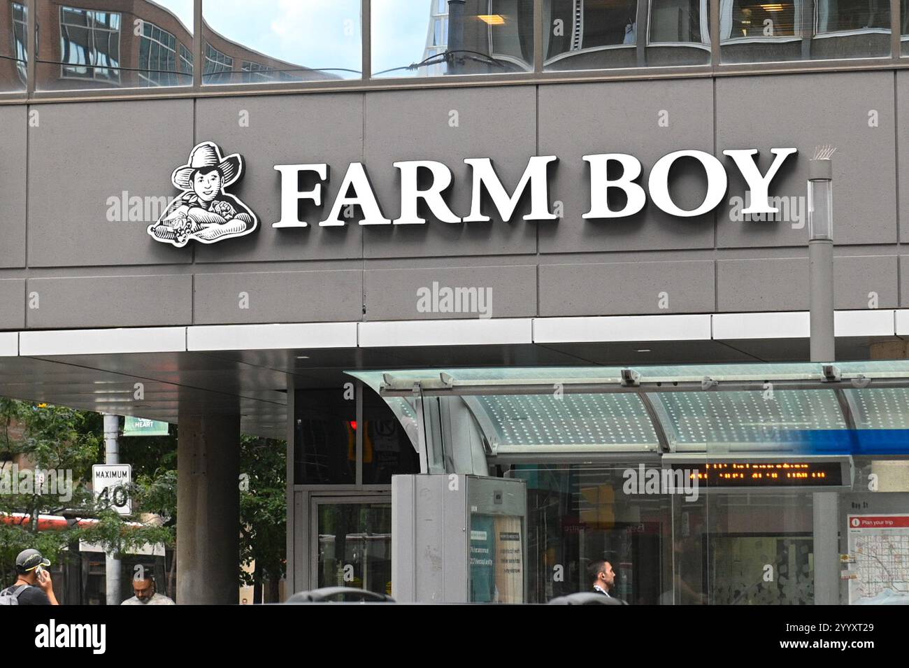 Toronto, Canada – July 30, 2024: View the Farm Boy retail store logo on ...