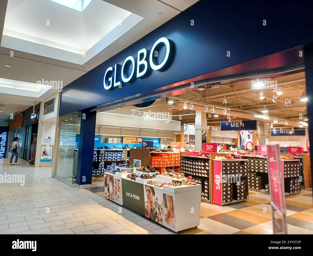 Toronto, ON, Canada – August 13, 2024: View at the Globo company logo ...