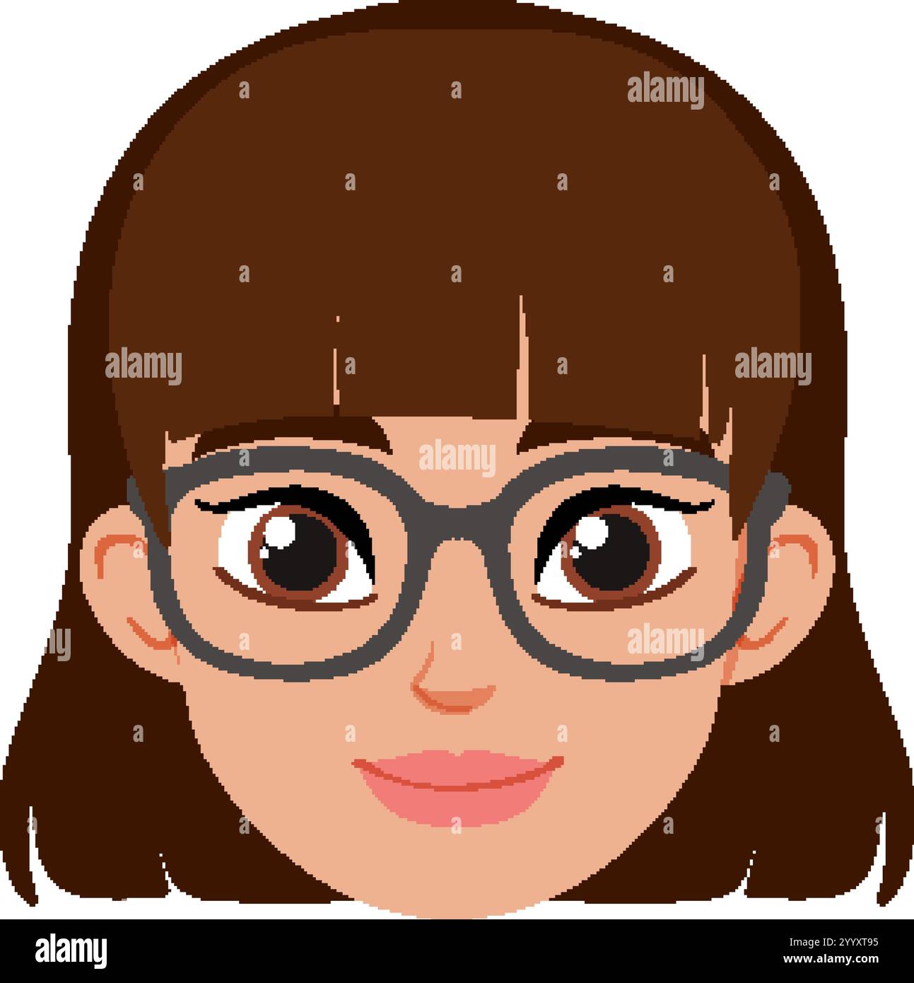 Vector illustration of a smiling woman Stock Vector Image & Art - Alamy