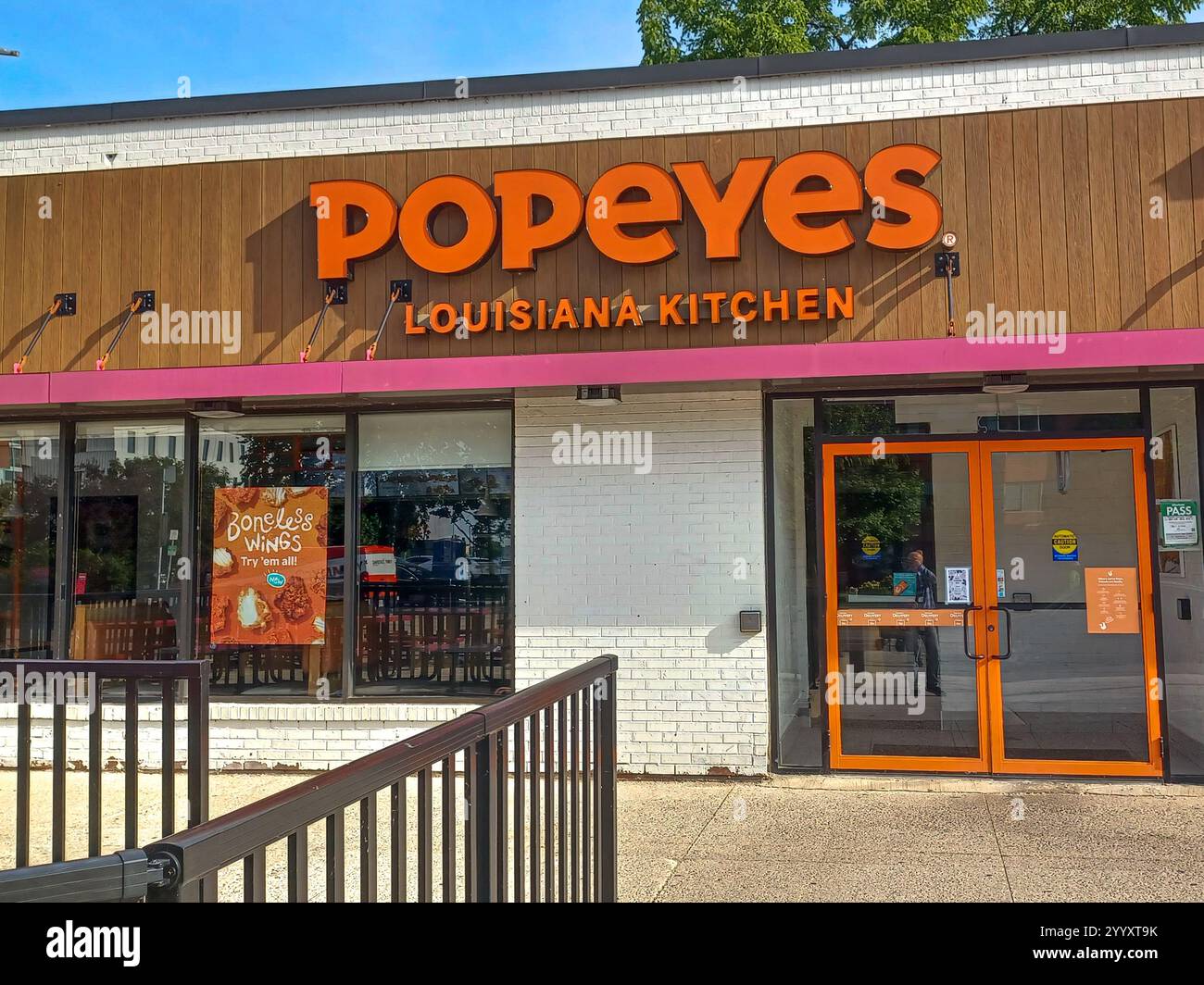 Toronto, ON, Canada – August 12, 2024: View at the sign of Popeyes ...