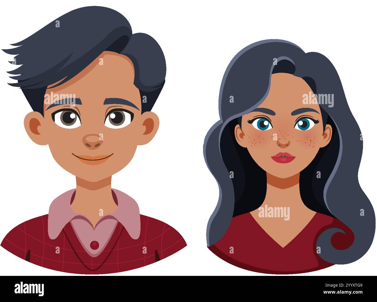 Vector illustration of a man and woman Stock Vector Image & Art - Alamy