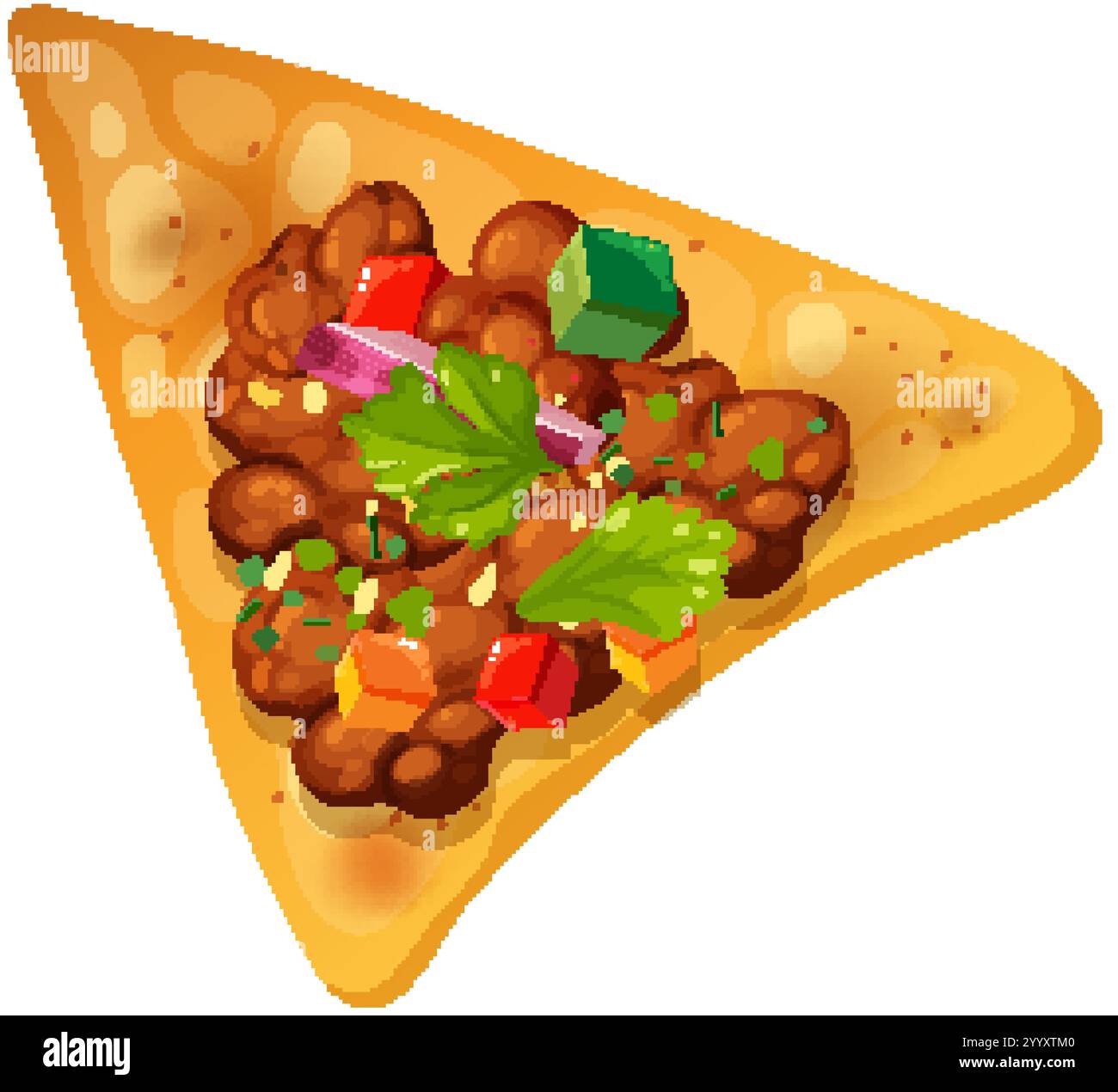 Colorful nacho with beans and vegetables Stock Vector Image & Art - Alamy