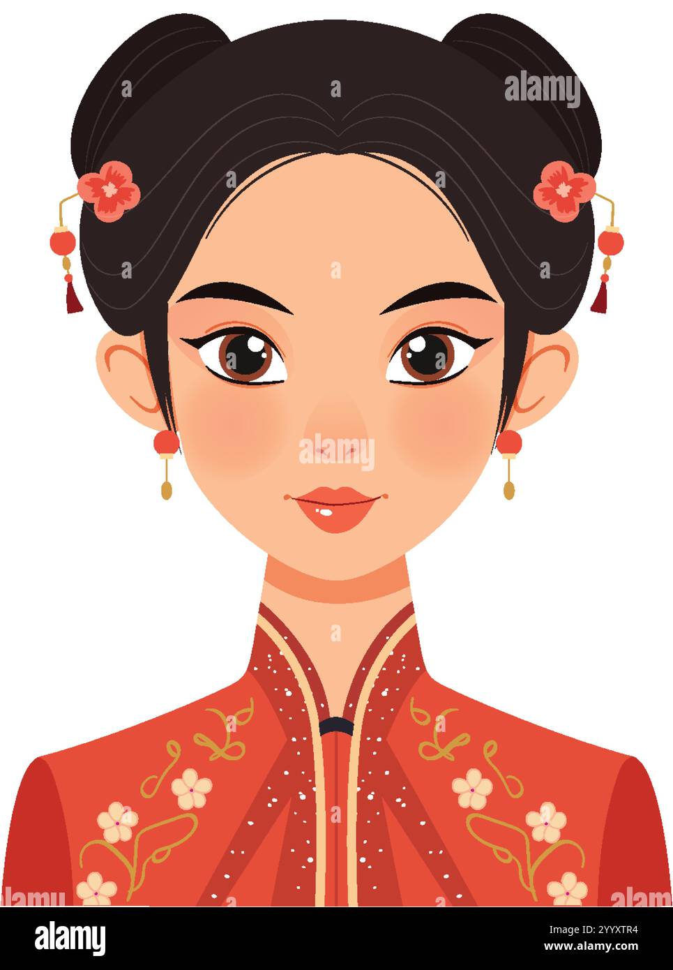 Illustration of a woman in traditional attire Stock Vector Image & Art ...