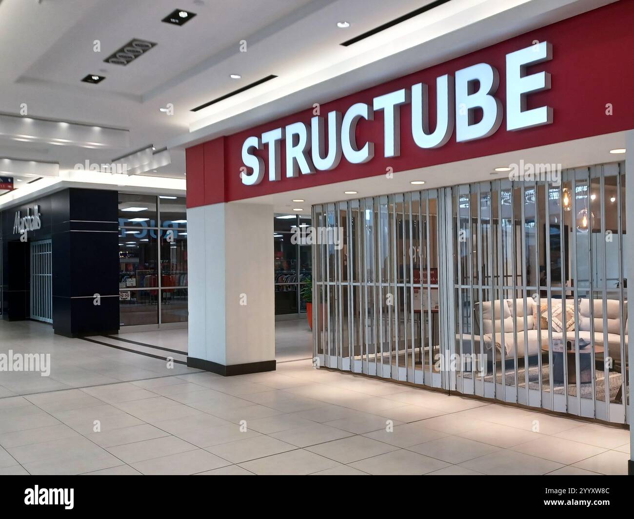 Toronto, ON, Canada – April 17, 2024: View at Structube company sign ...
