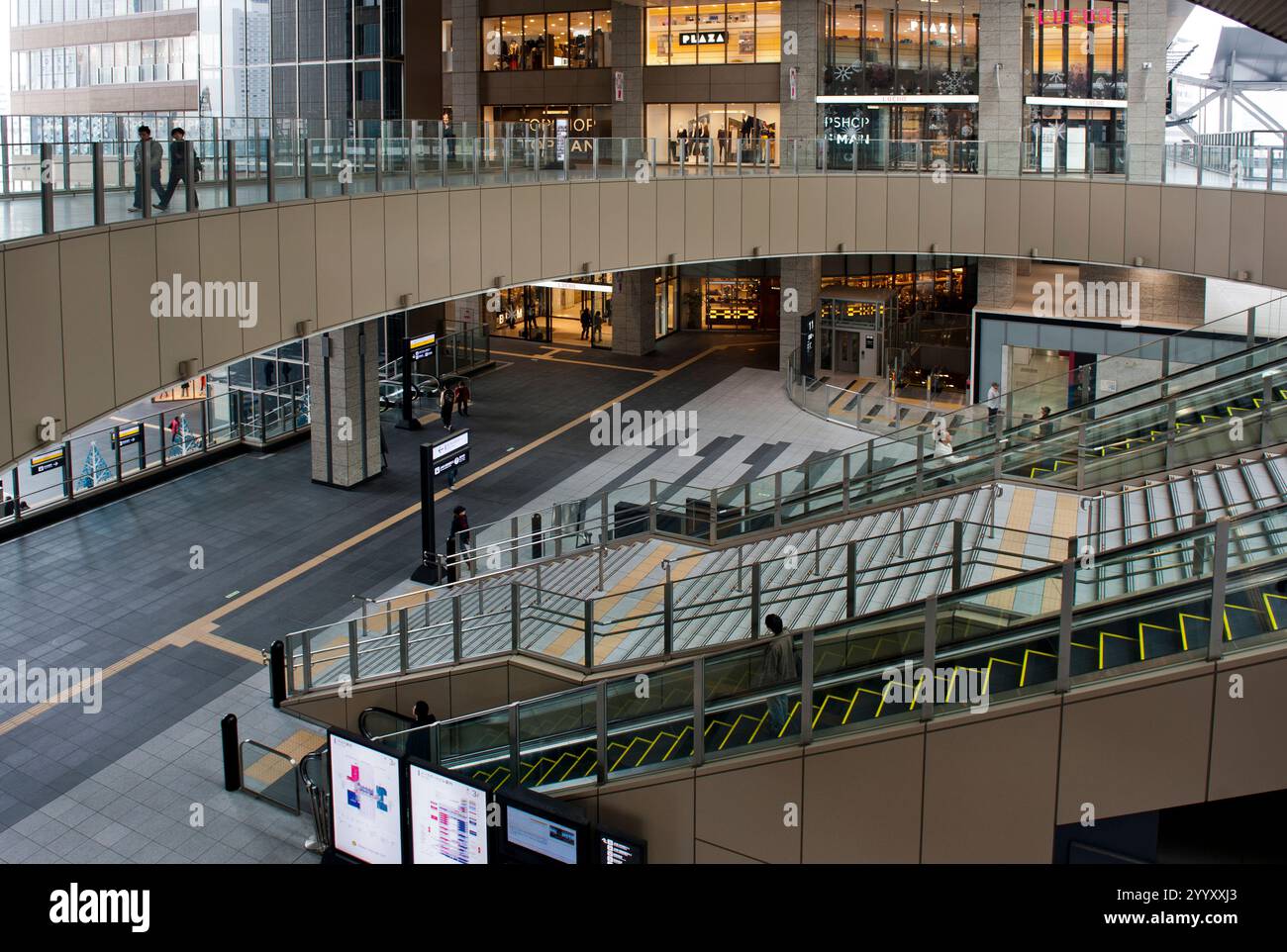 Concourse level inside West Japan Railway (JR) Osaka Umeda main train ...