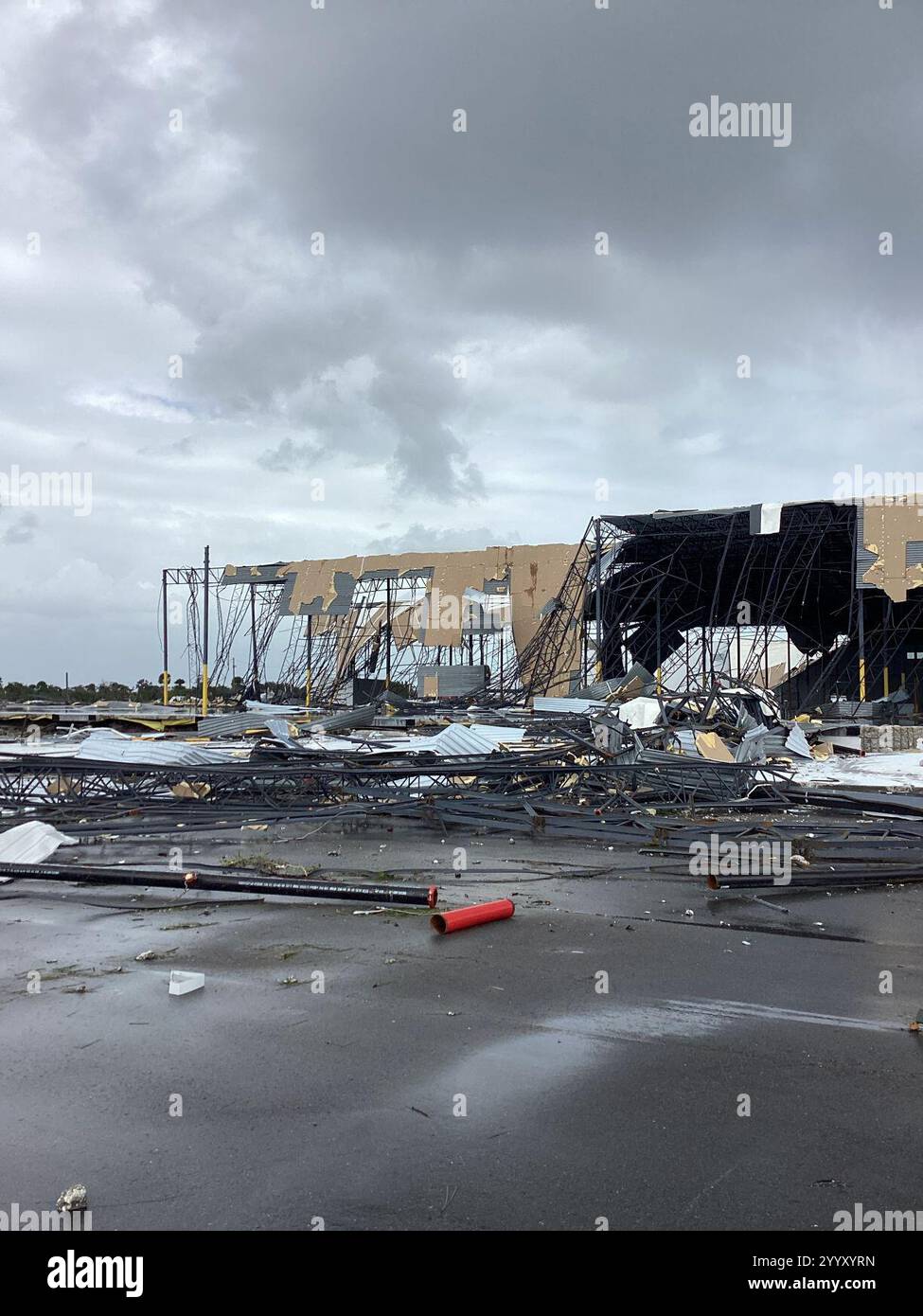 EF3 damage to the South Florida Logistics Center warehouse near Fort ...