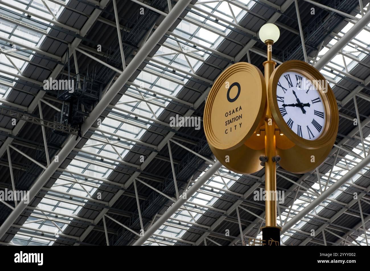 The Osaka JR Station City clock is a central meeting place inside the ...