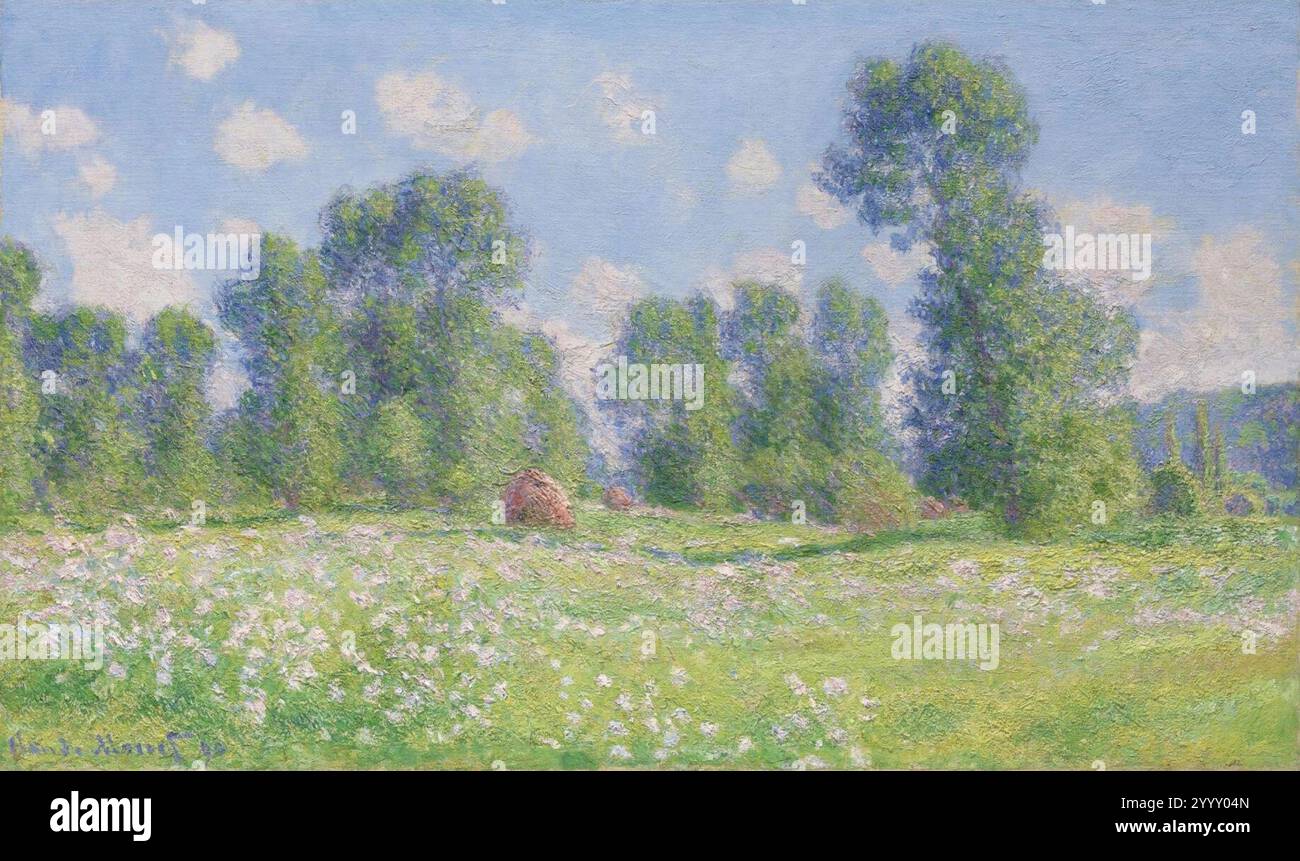 Effet de printemps à Giverny (1890) Claude Monet (W 1245 Stock Photo ...