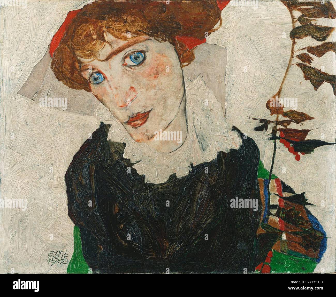 Egon Schiele - Portrait of Wally Neuzil Stock Photo - Alamy