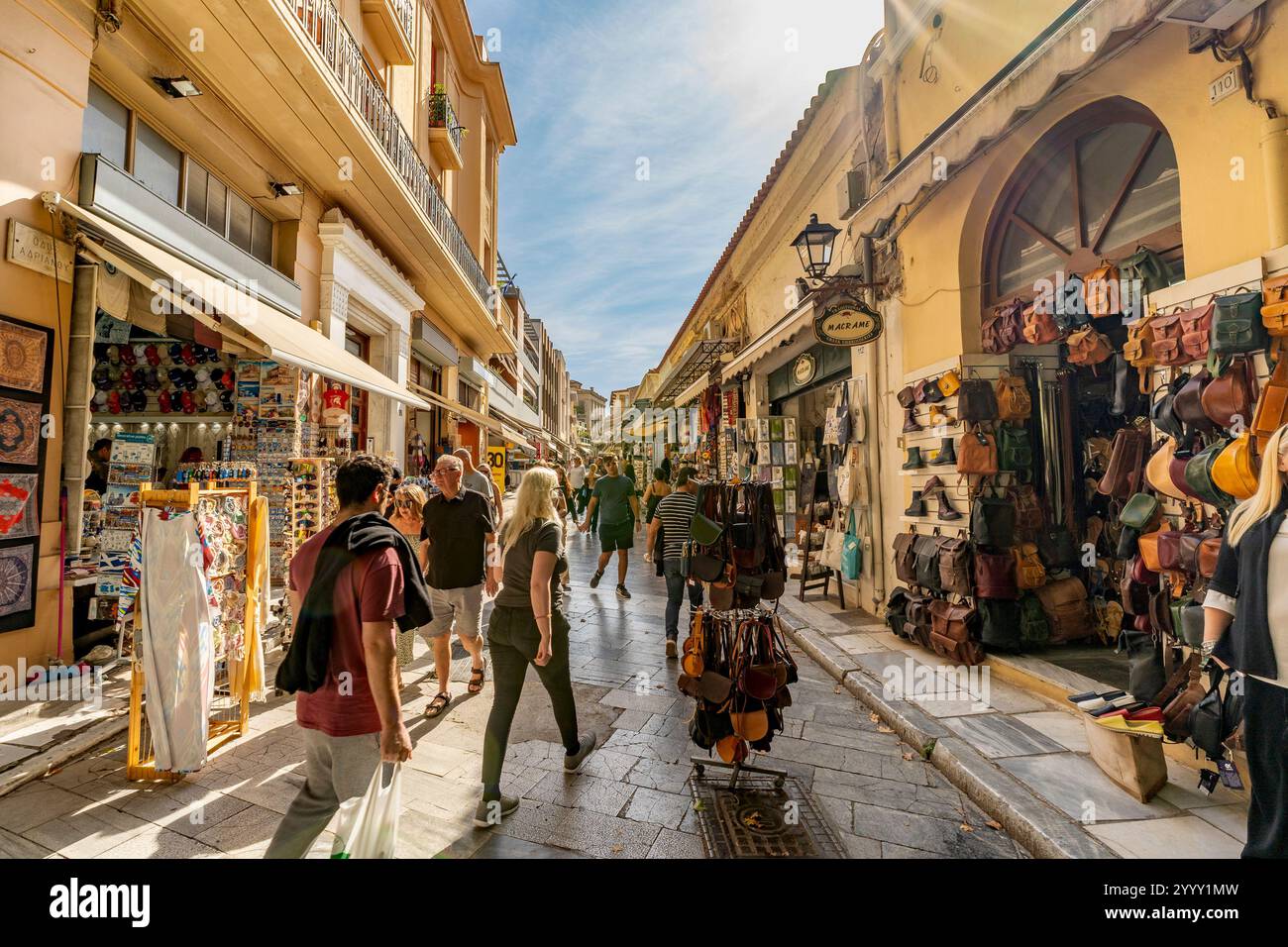 Athens, Attica - GR - Oct 25, 2024 A vibrant street in Plaka, Athens ...