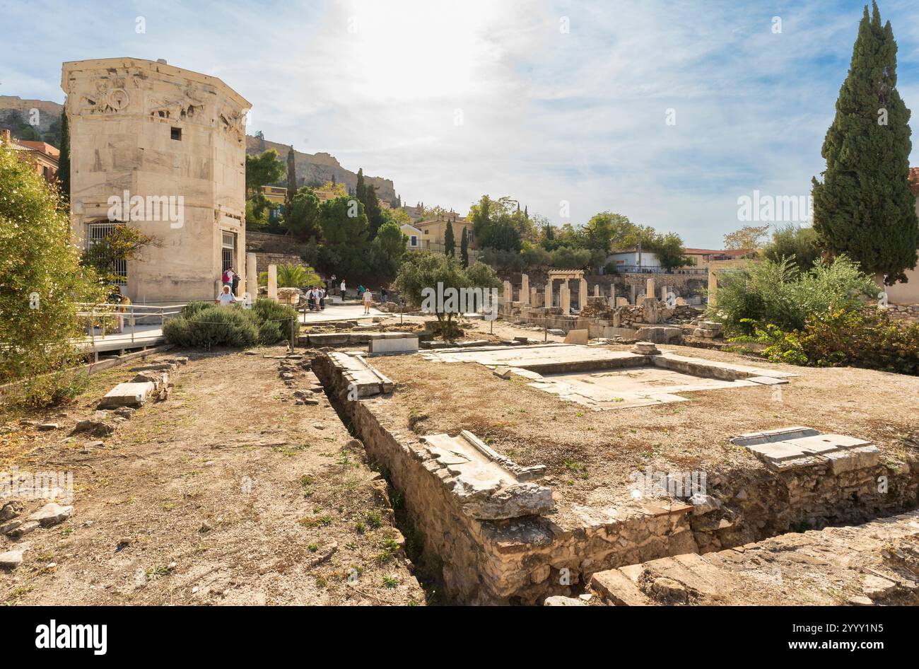 Athens, Attica - GR - Oct 25, 2024 The Roman Forum of Athens, or Roman ...