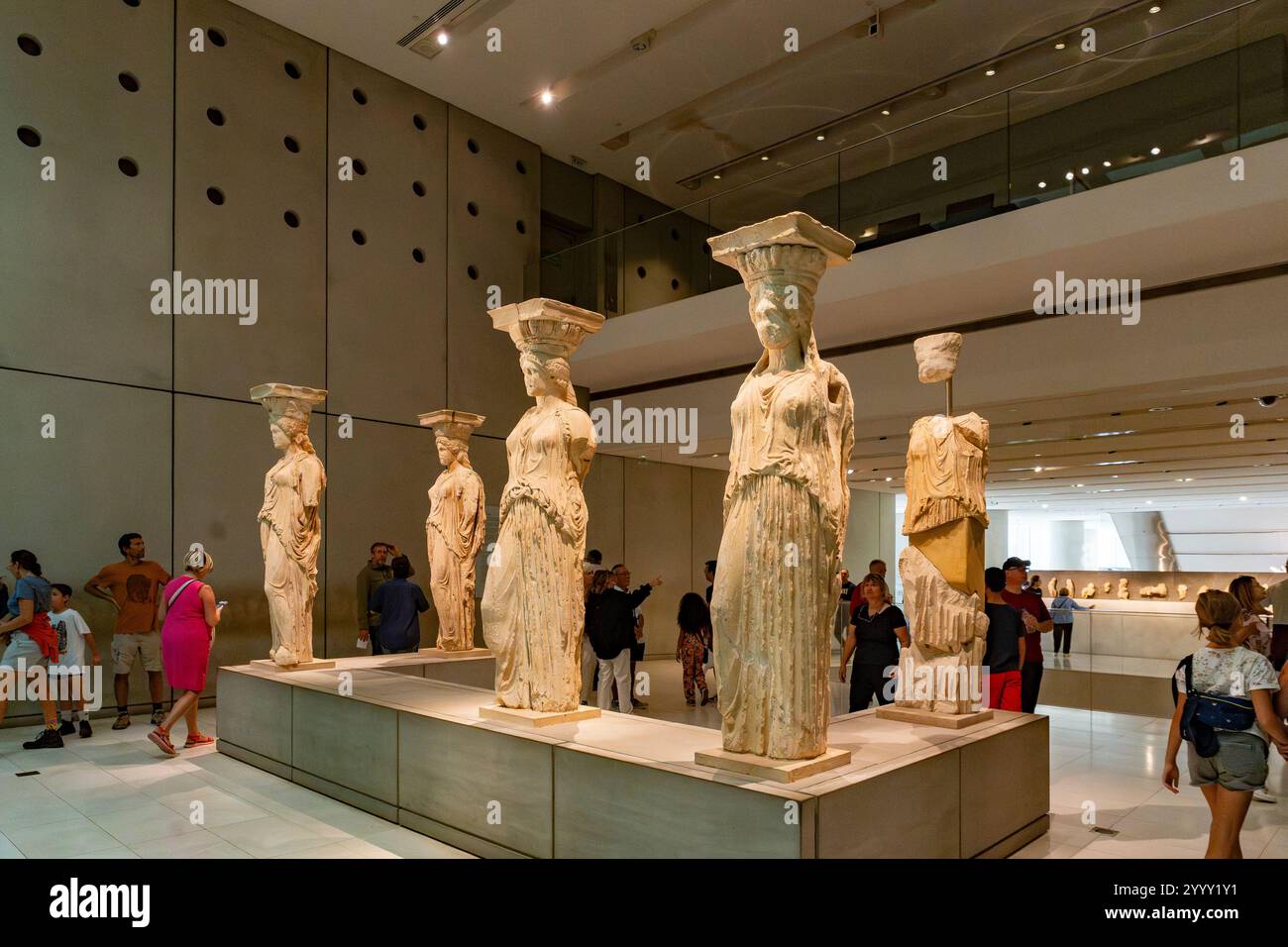 Athens, Attica - GR - Oct 25, 202The Caryatids in the Acropolis Museum ...