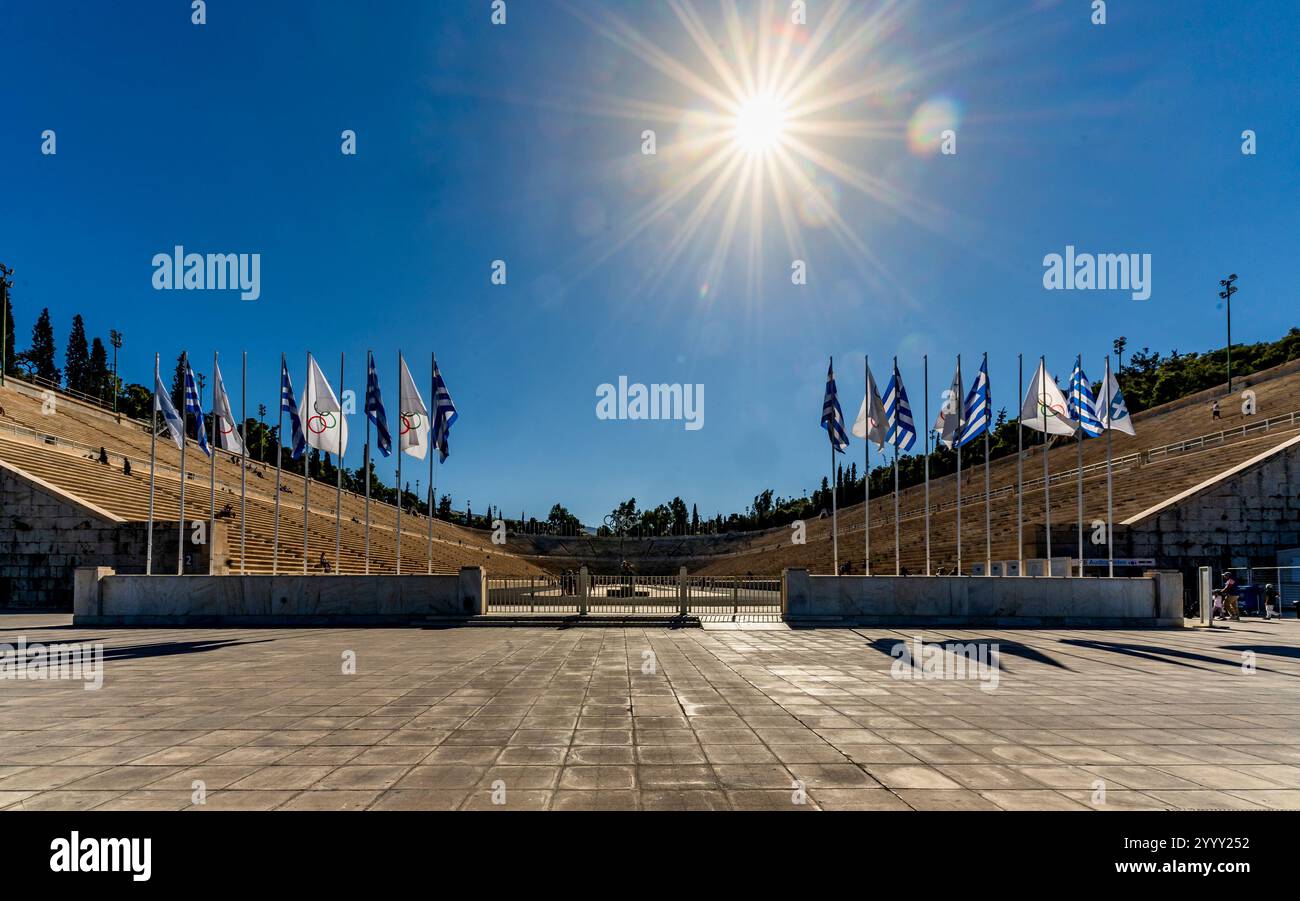 Athens, Attica - GR - Oct 26, 2024 The Panathenaic Stadium, an ancient marble venue in Athens ...