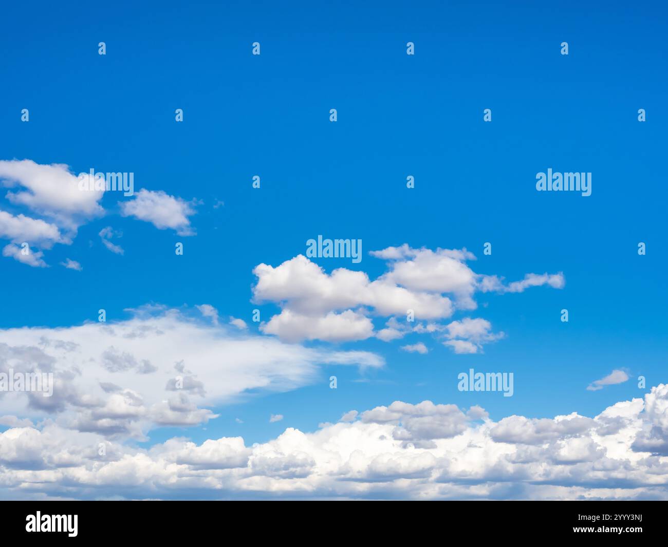 Beautiful scene of white cloud on clear blue sky background, horizontal ...
