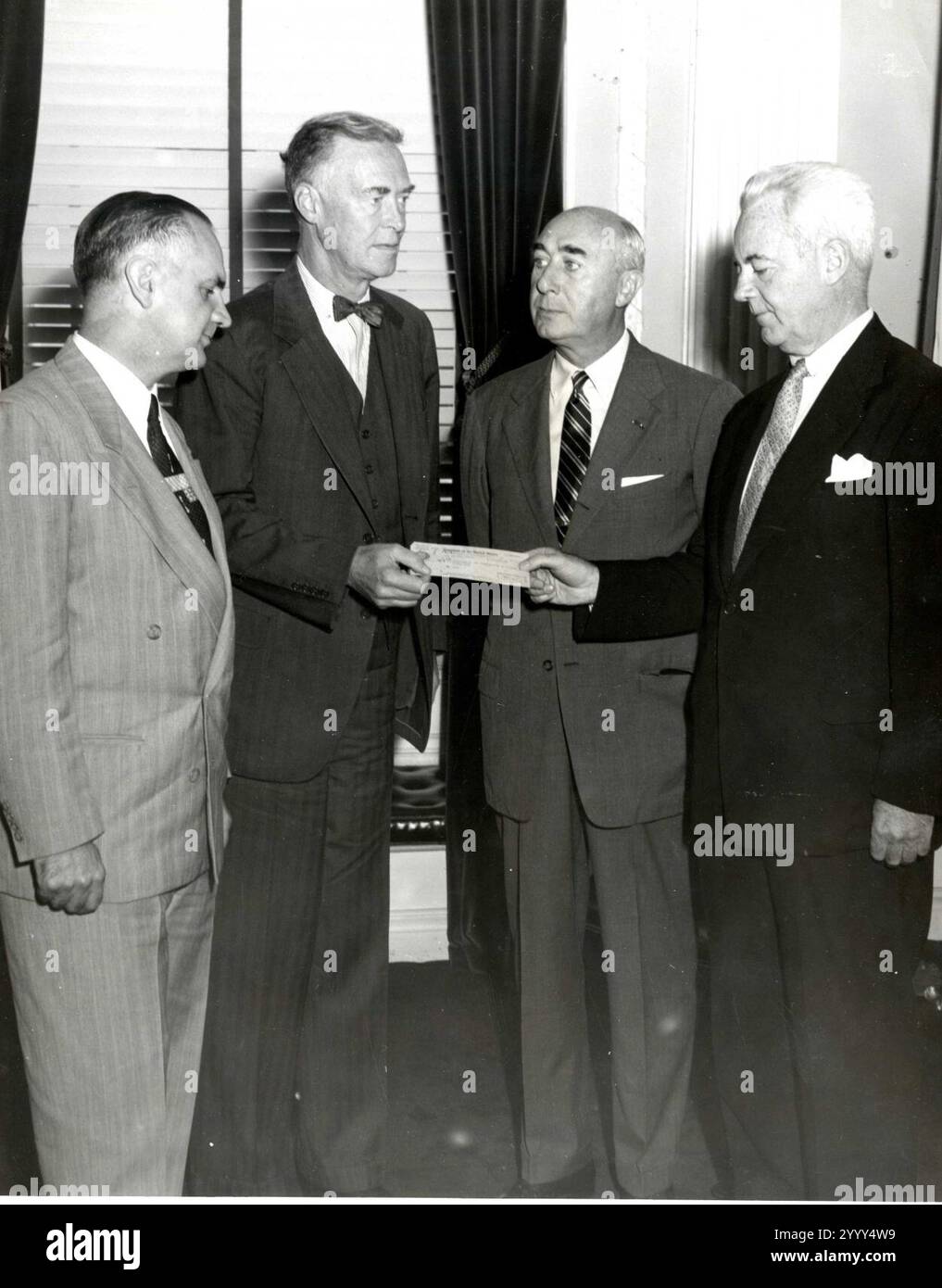 Eisenhower Administration Officials Present One Million Dollar Check to ...
