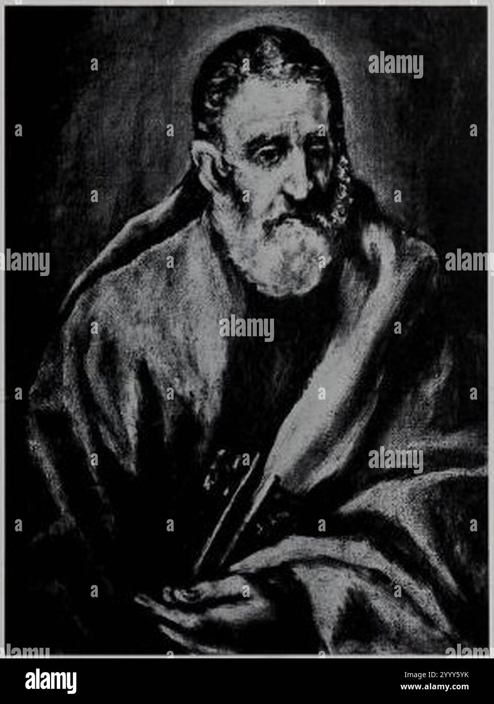El Greco - Saint Peter (documented by Gudiol Stock Photo - Alamy
