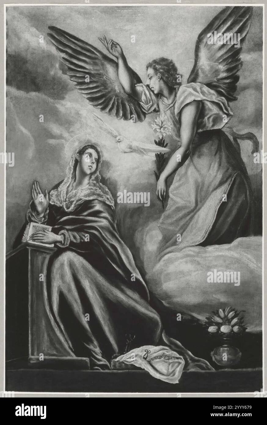 El Greco or son Jorge - Annunciation, Barnes Foundation Stock Photo - Alamy