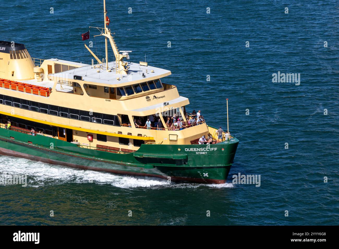 Sydney ferry the MV Queenscliff, a freshwater class ferry, approaches ...