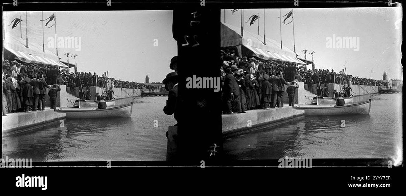 El rei Alfons XIII abandona l'acte al moll del Port de Barcelona Stock ...