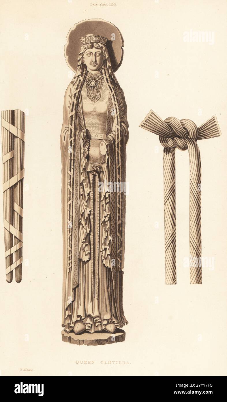 Clotilde or Clotilda, queen of Clovis I, King of the Franks, c.474-545 ...