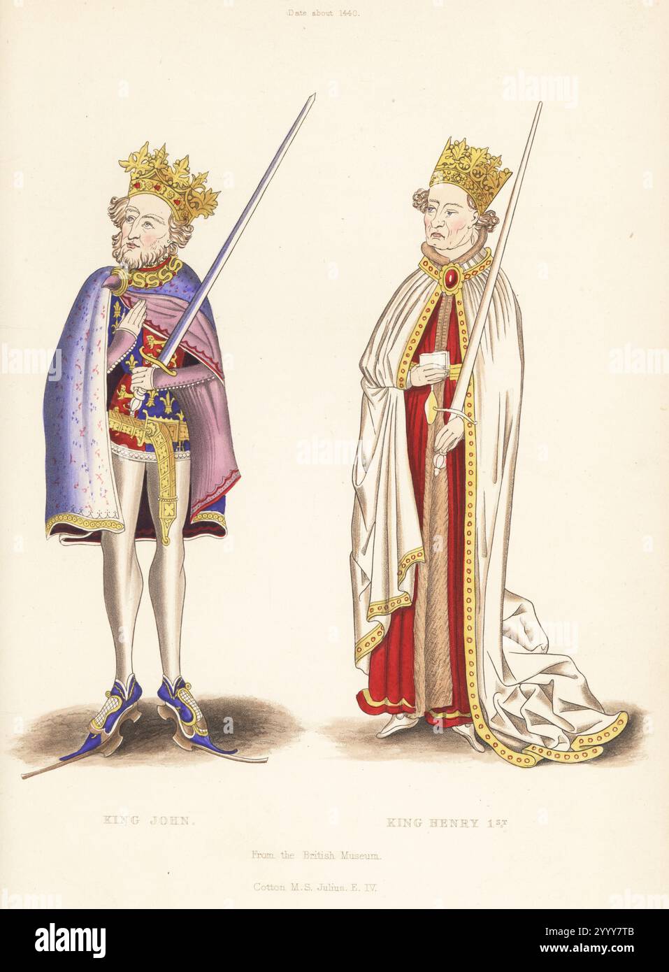 King John and King Henry IV of England. King John, 1166-1216, in crown ...