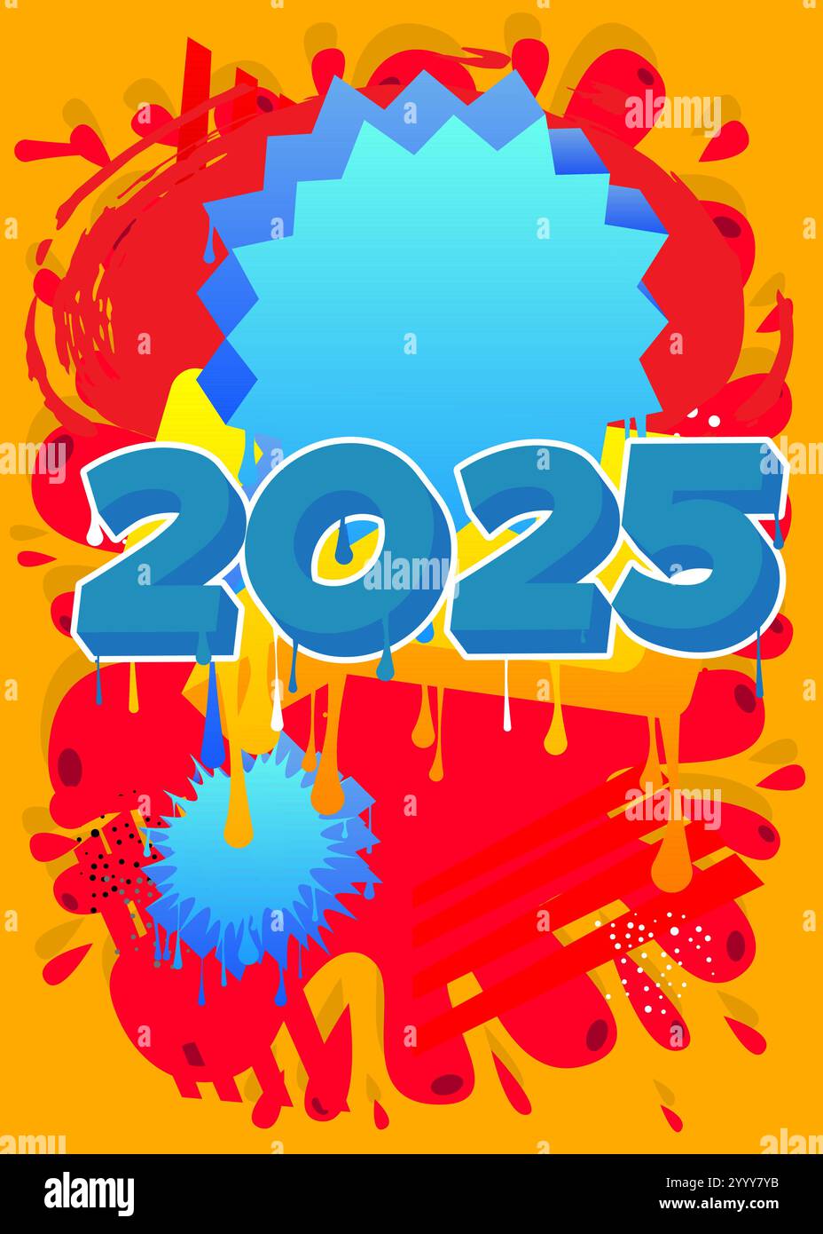2025 Graffiti tag. Abstract modern street art decoration performed in ...
