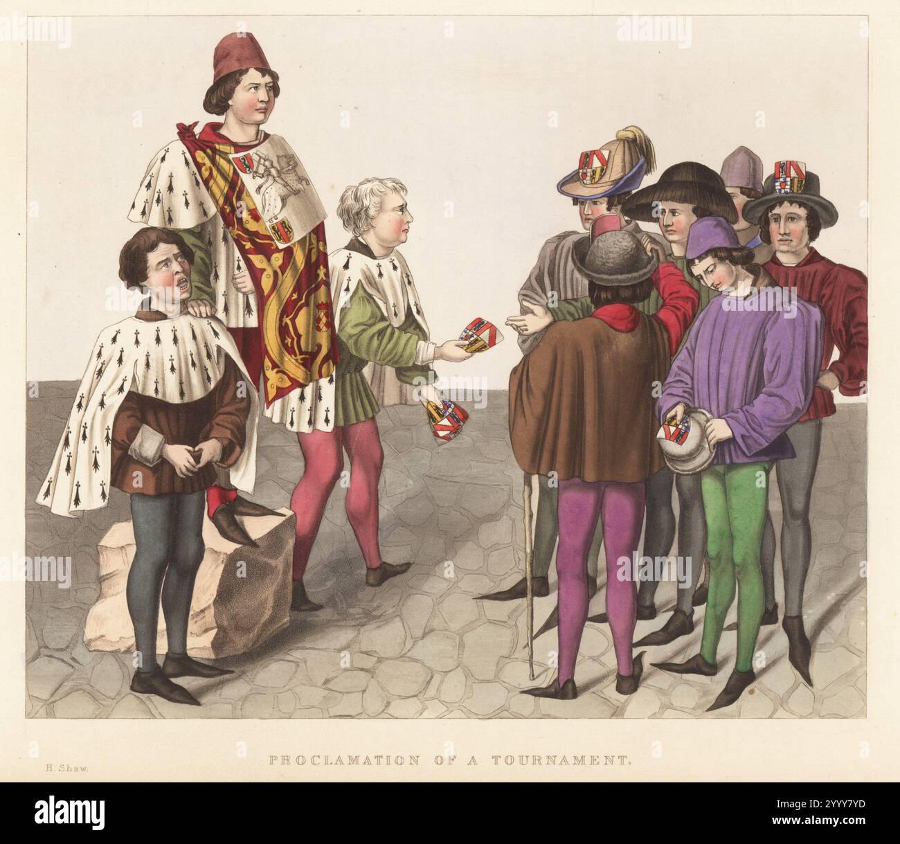 Proclamation of a tournament. The King of Arms of the Duke of Brittany ...