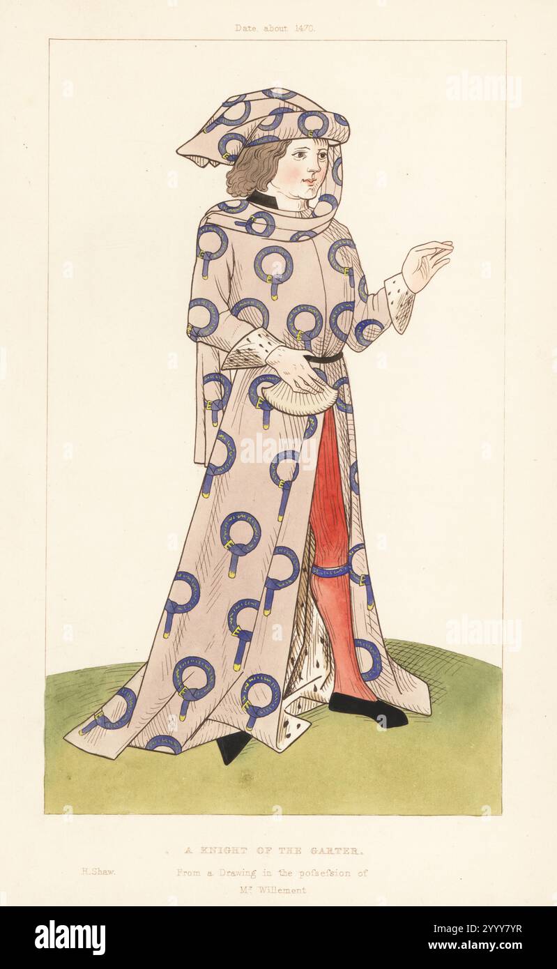 Ceremonial garb of a Knight of the Garter of the era of Edward IV or ...