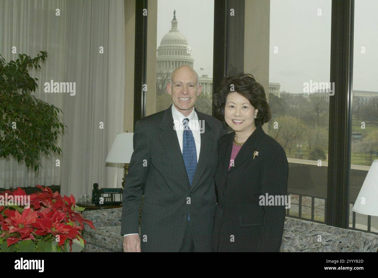 Elaine Chao Meets with Dr. Edward Lazear Stock Photo - Alamy