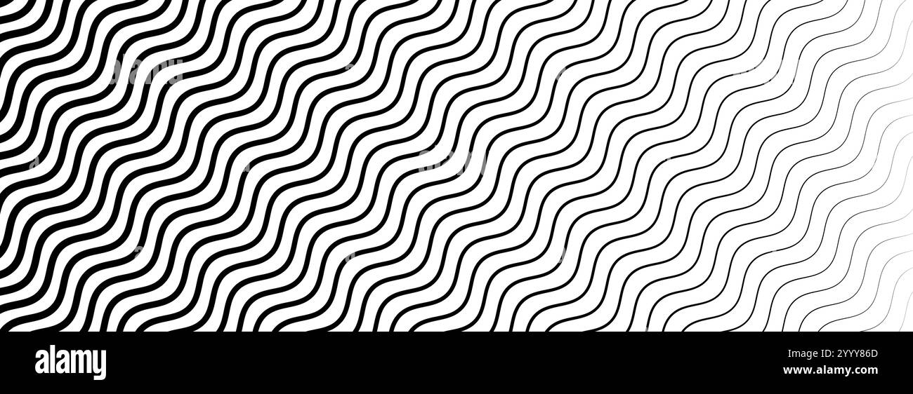 Black curved stripe texture gradient. Wave line pattern wallpaper ...