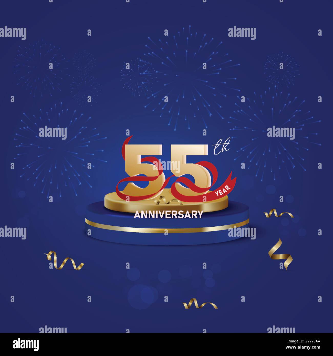 Elegant 55th anniversary design gold Stock Vector Image & Art - Alamy