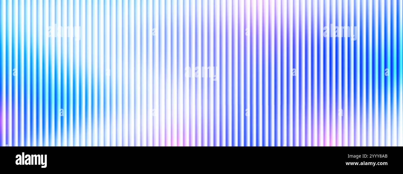 Iridescent ribbed glass background. Light blue frosted reeded wallpaper ...