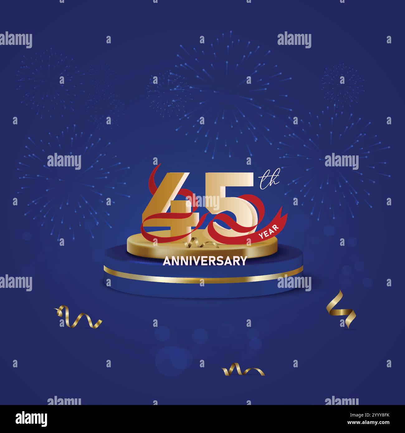 Elegant 45th anniversary design gold Stock Vector Image & Art - Alamy