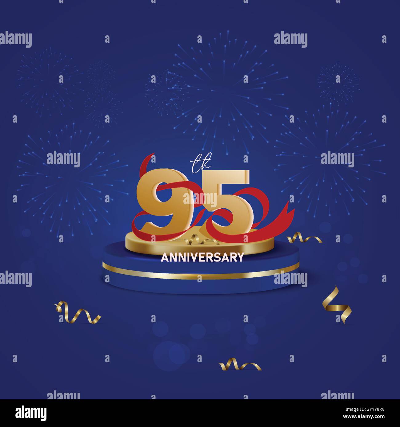 Elegant 95th anniversary design gold Stock Vector Image & Art - Alamy
