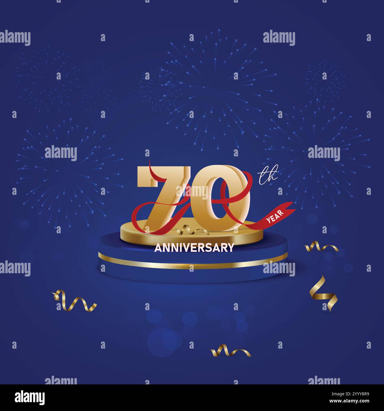 Elegant 70th anniversary design gold Stock Vector Image & Art - Alamy