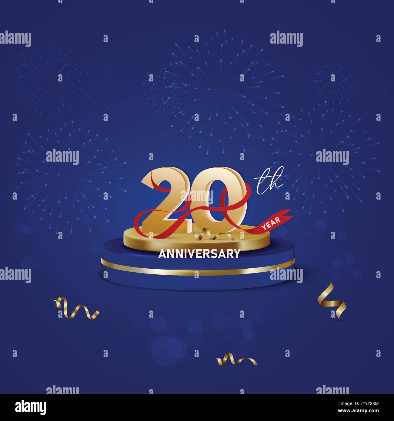 Elegant 20th anniversary design gold Stock Vector Image & Art - Alamy
