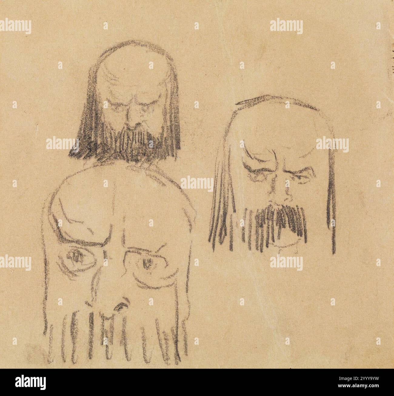 Halfdan Egedius - Three Heads, en face - Forarbeid til Olav den ...