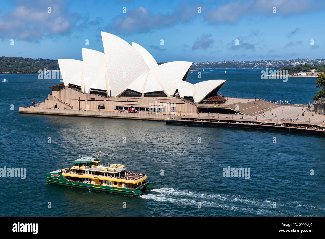 Sydney ferry MV Balmoral travels past the Sydney Opera House on a ...