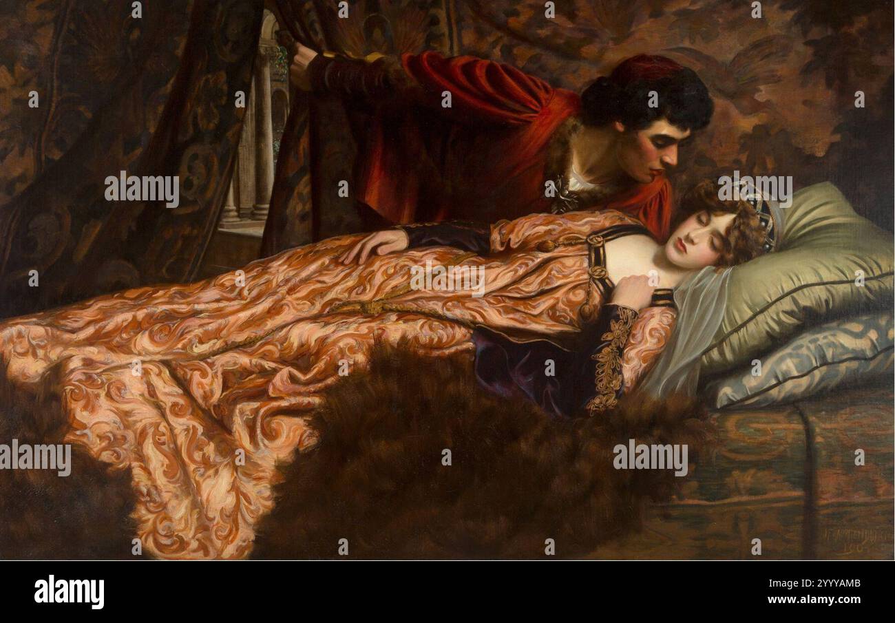 The Stolen Kiss by John Frederick Harrison Dutton, 1904 Stock Photo - Alamy