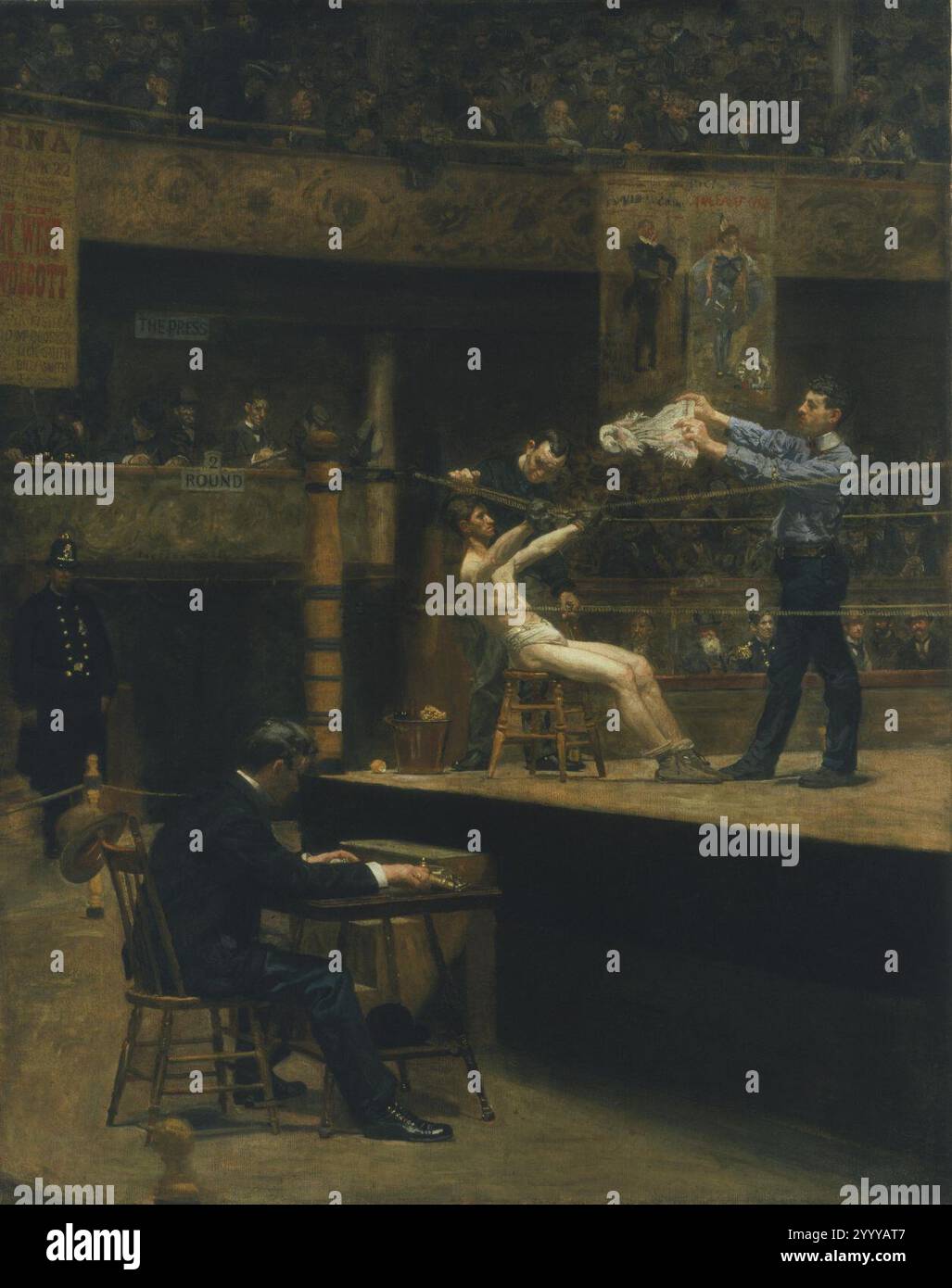 Thomas Eakins - Between Rounds (1890s Stock Photo - Alamy