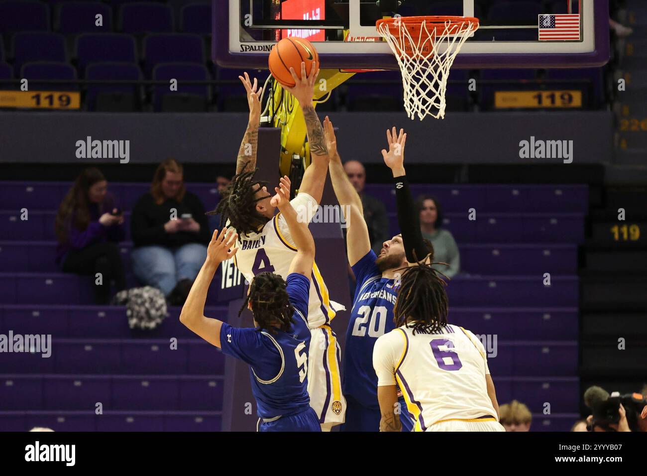 Baton Rouge, United States. 22nd Dec, 2024. LSU Tigers guard Dji Bailey ...