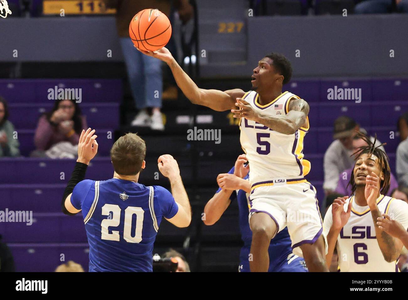 Baton Rouge, United States. 22nd Dec, 2024. LSU Tigers guard Dji Bailey ...