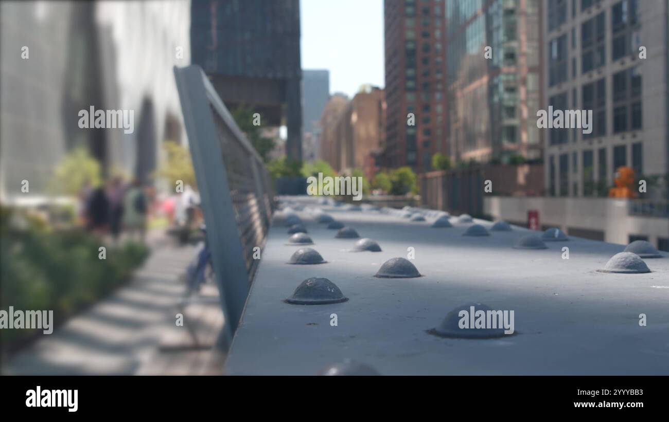 New York City High Line elevated greenway, Manhattan Midtown, USA ...